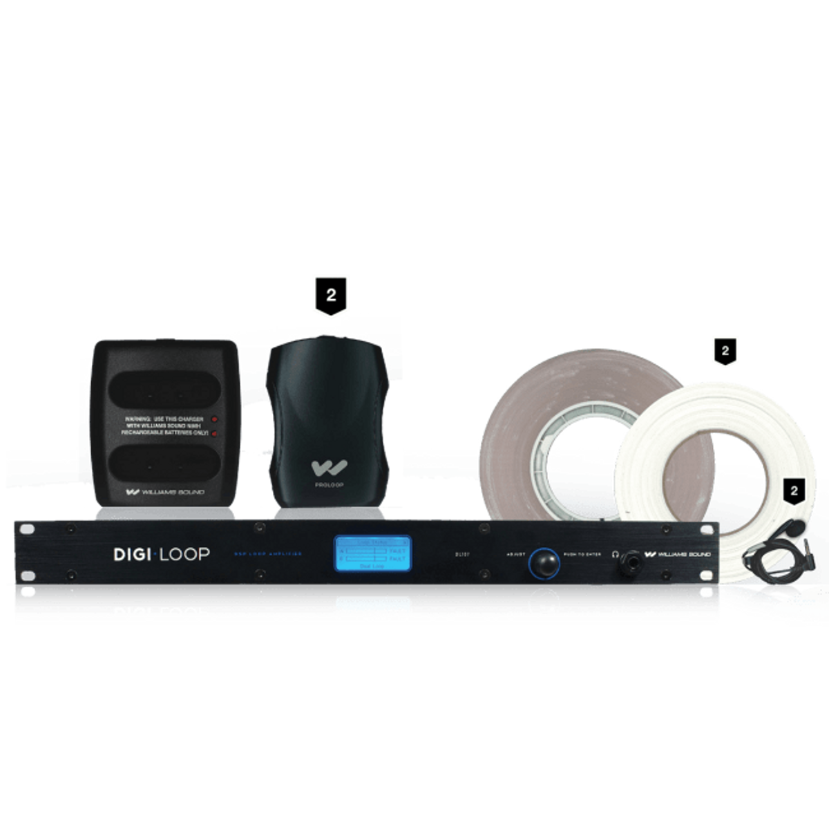 Induction loop amplifier system w/network. 9.5A, DANTE - Viratech
